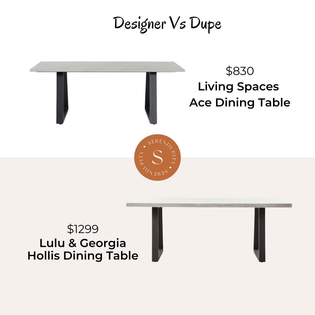 Designer VS Dupe - Lulu and Georgia Hollis Table